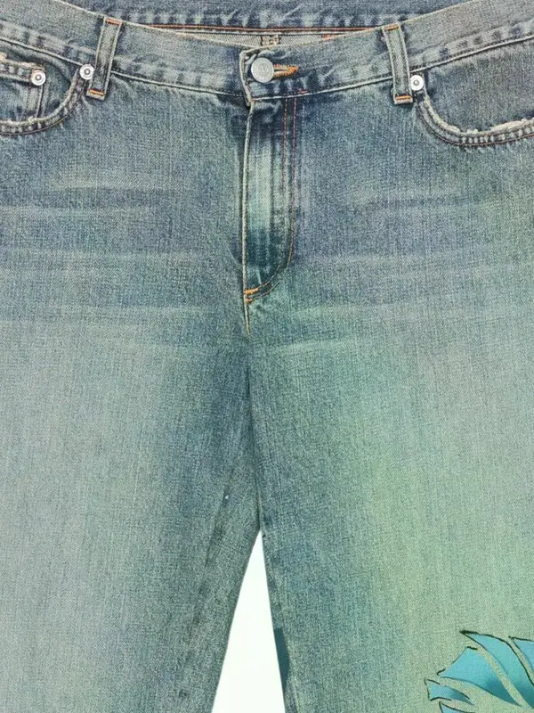John Richmond 2000s Graphic-print Jeans