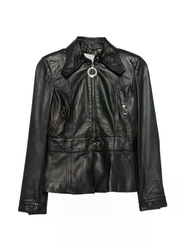 John Richmond 2000s Zip-up Leather Jacket