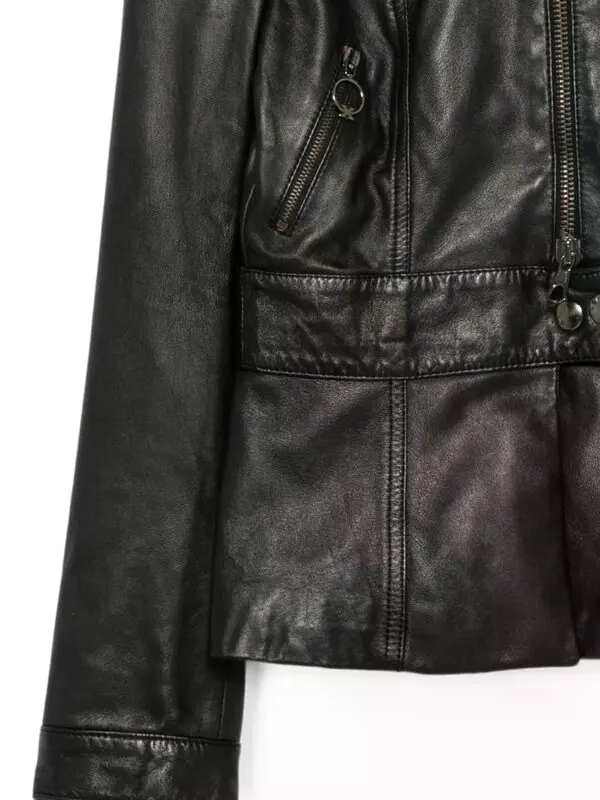 John Richmond 2000s Zip-up Leather Jacket