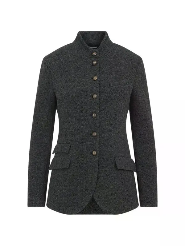 Giorgio Armani Slim-fit Herringbone-pattern Jacket