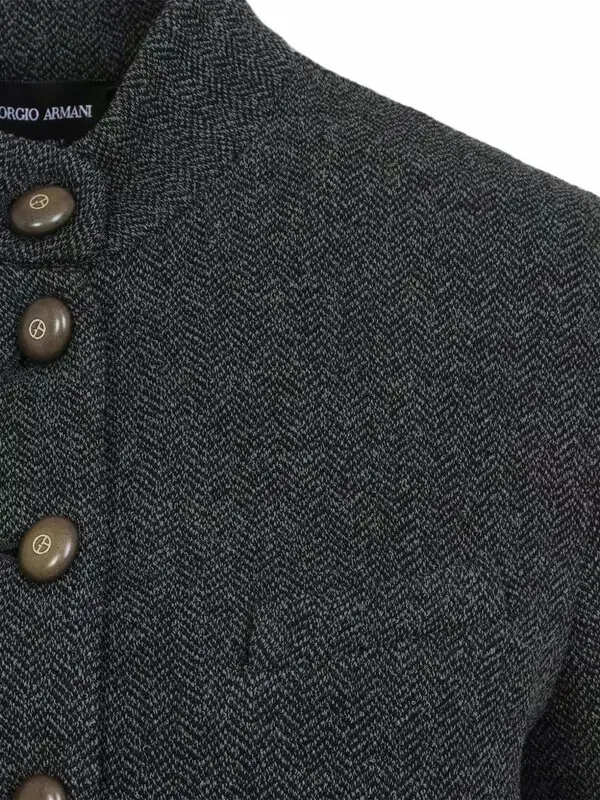 Giorgio Armani Slim-fit Herringbone-pattern Jacket