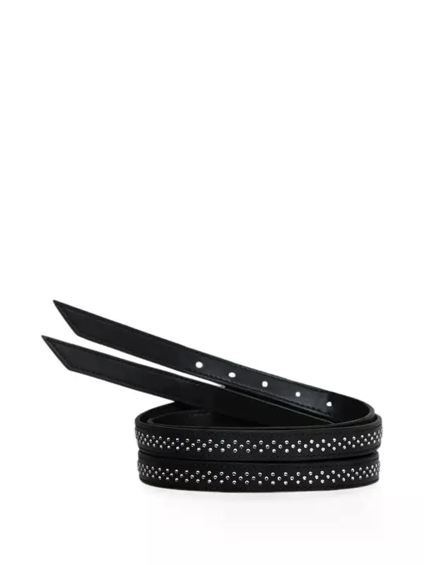 Karl Lagerfeld K/signature Rhinestone Double Belt