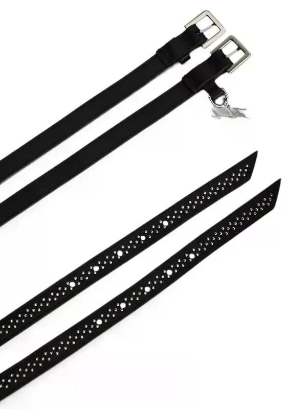 Karl Lagerfeld K/signature Rhinestone Double Belt