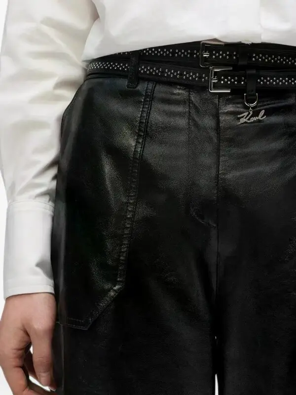 Karl Lagerfeld K/signature Rhinestone Double Belt