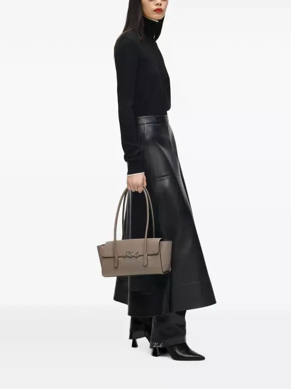 Karl Lagerfeld K/signature Elongated Shoulder Bag - Grey