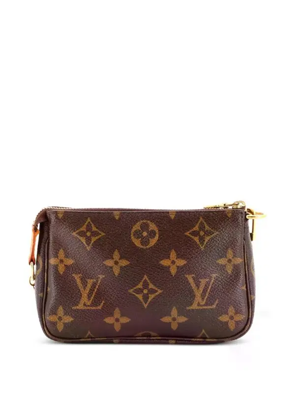 LOUIS VUITTON Pochette Accessoires Limited Edition Monogram Canvas Mini Clutch Bag - Brown