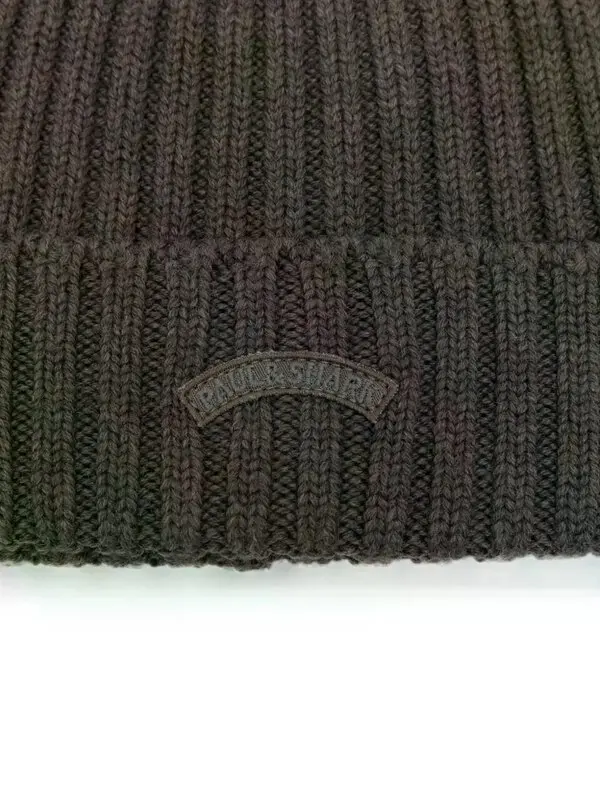 Paul & Shark Ribbed-knit Logo-patch Beanie Hat