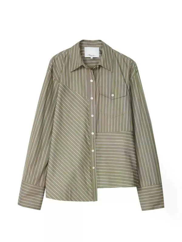 3.1 Phillip Lim Asymmetrical Striped Shirt