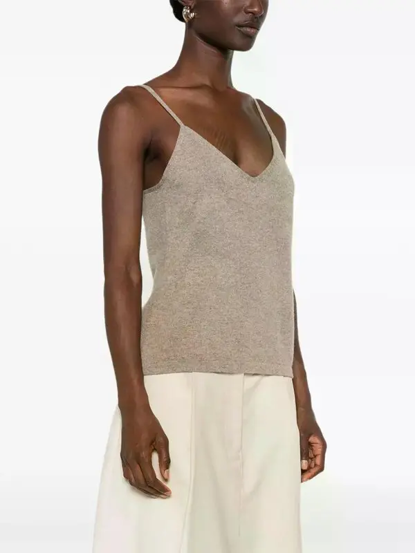 Eric Bompard Cashmere V-neck Tank Top