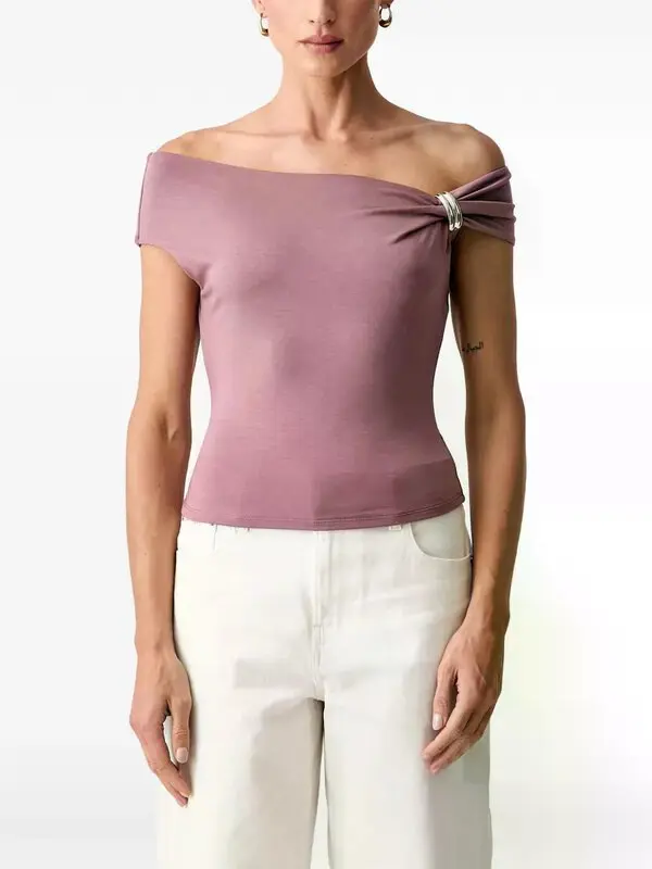 Guess Off-shoulder Jewel Top