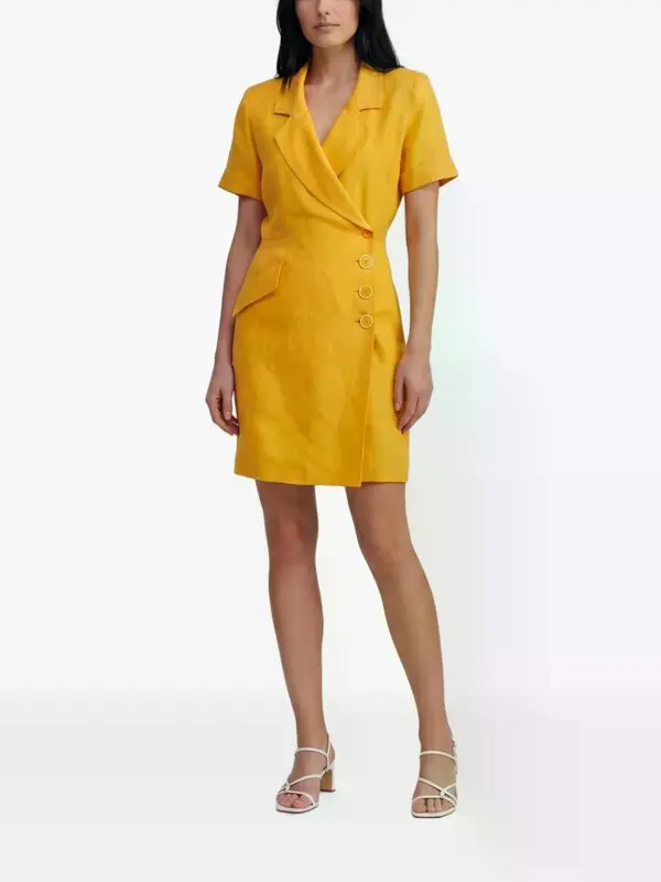 Saint Laurent Wrap-style Button-down Mini Dress
