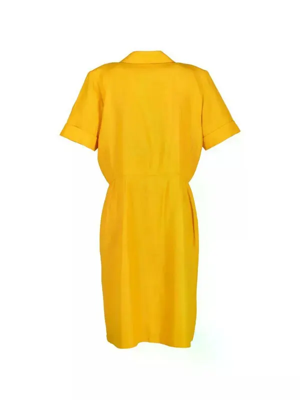 Saint Laurent Linen Wrap Mini Dress