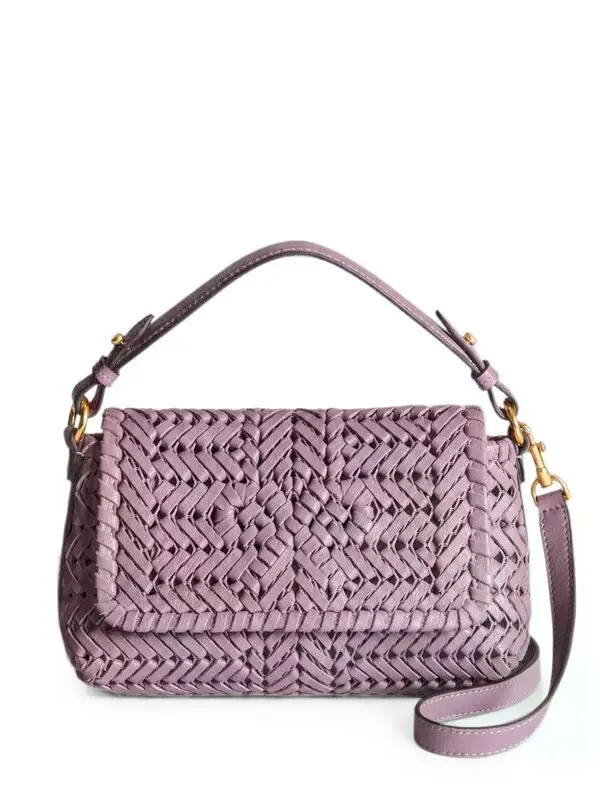 ANYA HINDMARCH Neeson Woven Leather Cross Body Bag - Purple