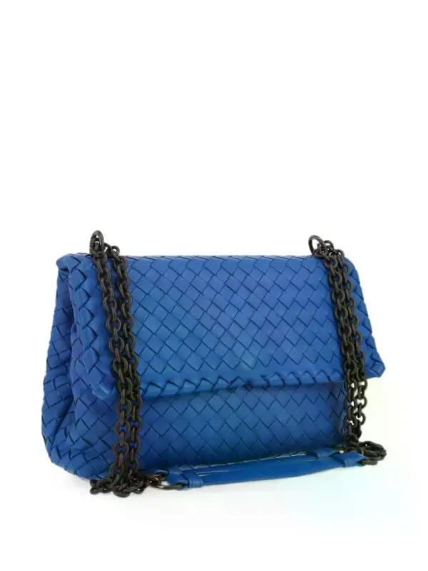 Bottega Veneta Olimpia Intrecciato Shoulder Bag - Blue