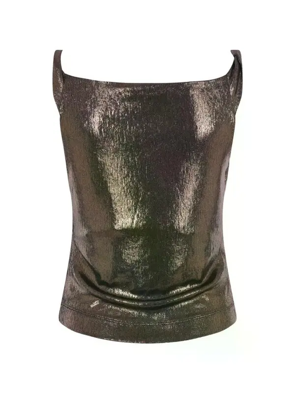 VIVIENNE WESTWOOD Draped Metallic-effect Top