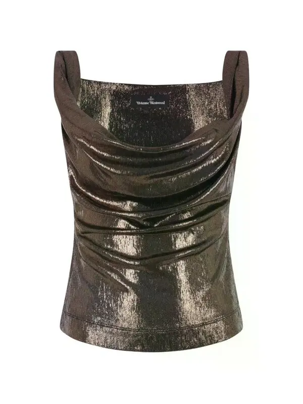 VIVIENNE WESTWOOD Draped Metallic-effect Top