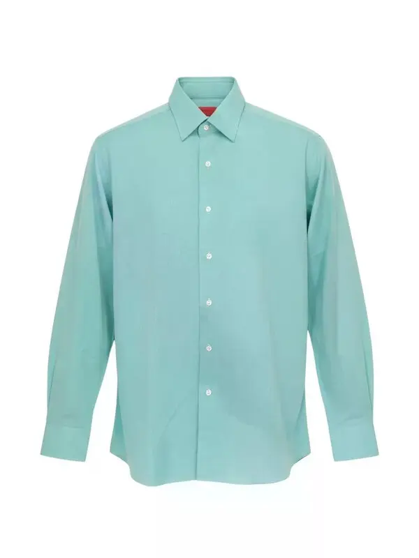 Isaia Long-sleeve Button-down Shirt - Green