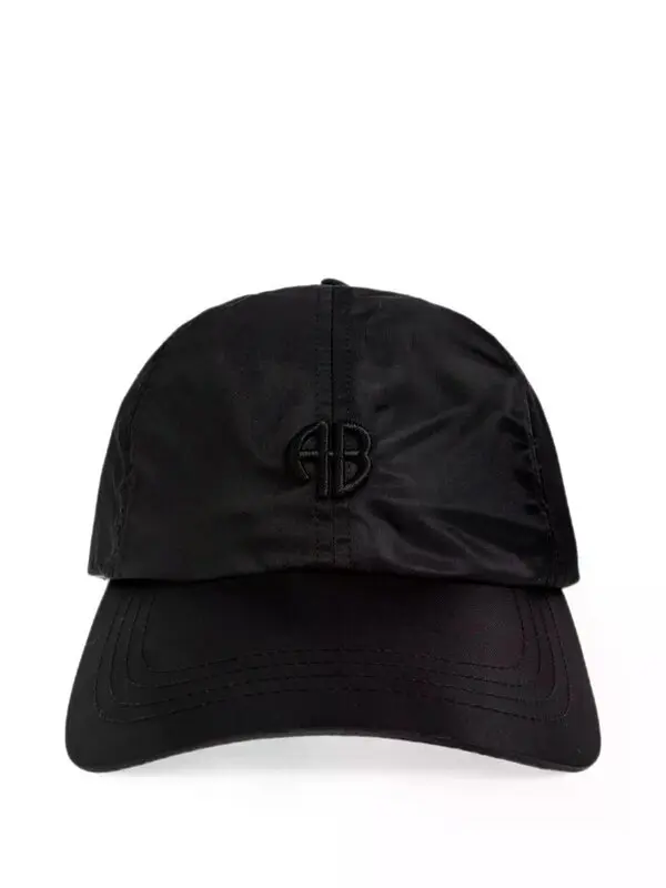 ANINE BING Jeremy Monogram Baseball Cap - Black