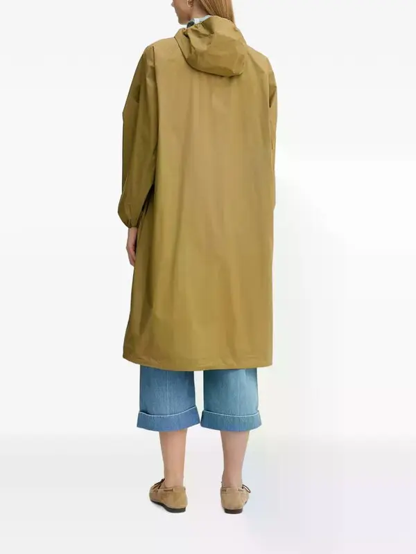 SAVE THE DUCK Hooded Oversized Coat - Yellow