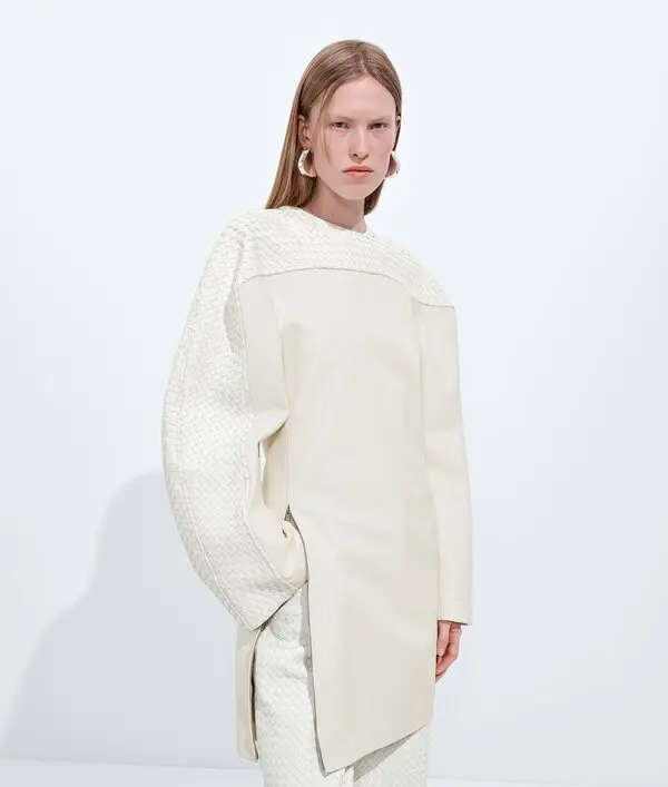 Bottega Veneta Leather Dress - Parchment