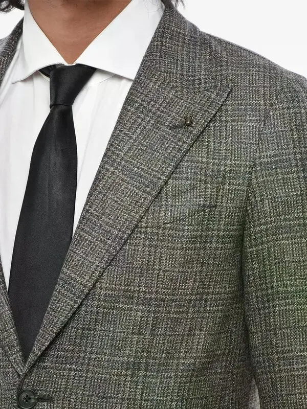 Corneliani District Check Peak-lapel Blazer
