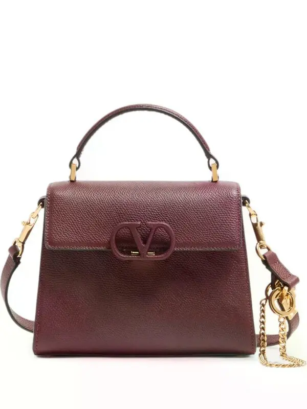 Valentino Garavani Vsling Mini Handbag In Grainy Calfskin - Red