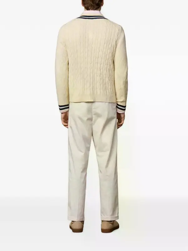 HACKETT LONDON Cable-knit Cricket Sweater