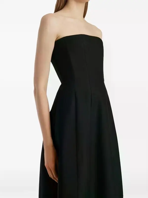 Khaite Stela Strapless Cady Sculptural Dress