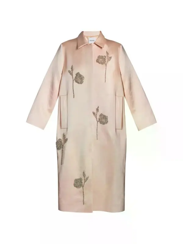 Erdem Crystal-embroidered Single-breasted Coat