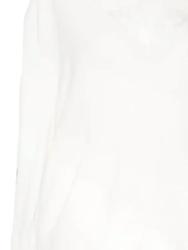 PUSHBUTTON Lace-trim Layered Sweater