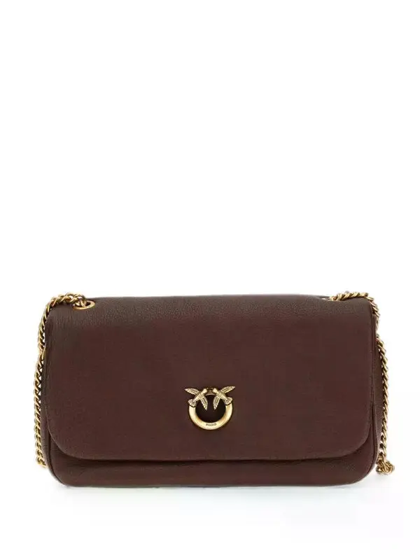Pinko Love Birds Click Soft Horizontal Leather Shoulder Bag