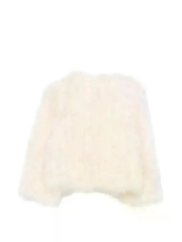 LISKA Long Sleeve Feather Jacket - Neutrals