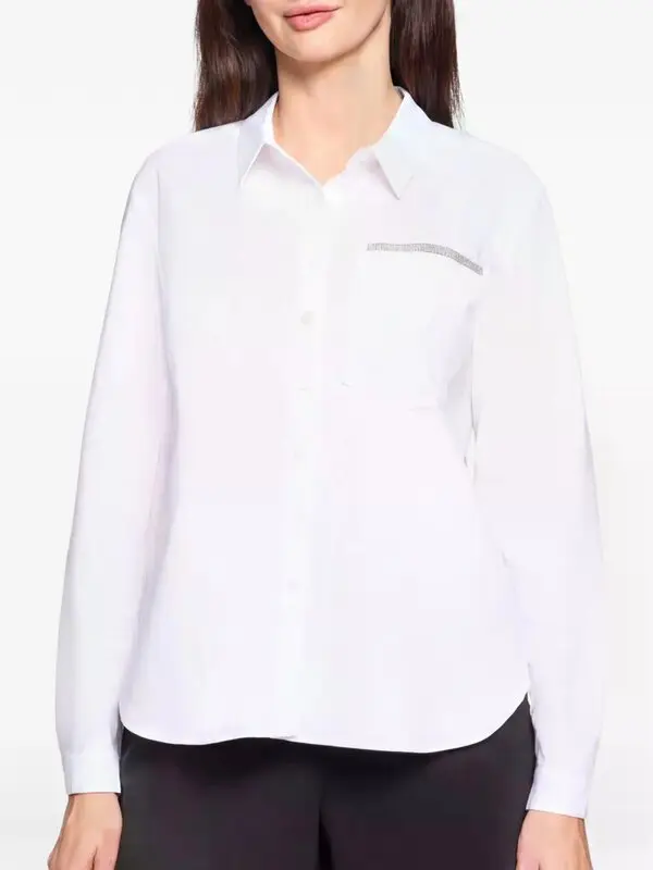 BETTY BARCLAY Embellished Pocket High-low Shirt