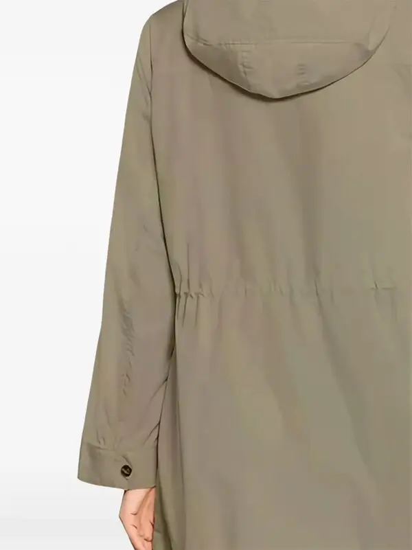 BETTY BARCLAY Hooded Leopard Print Detail Coat