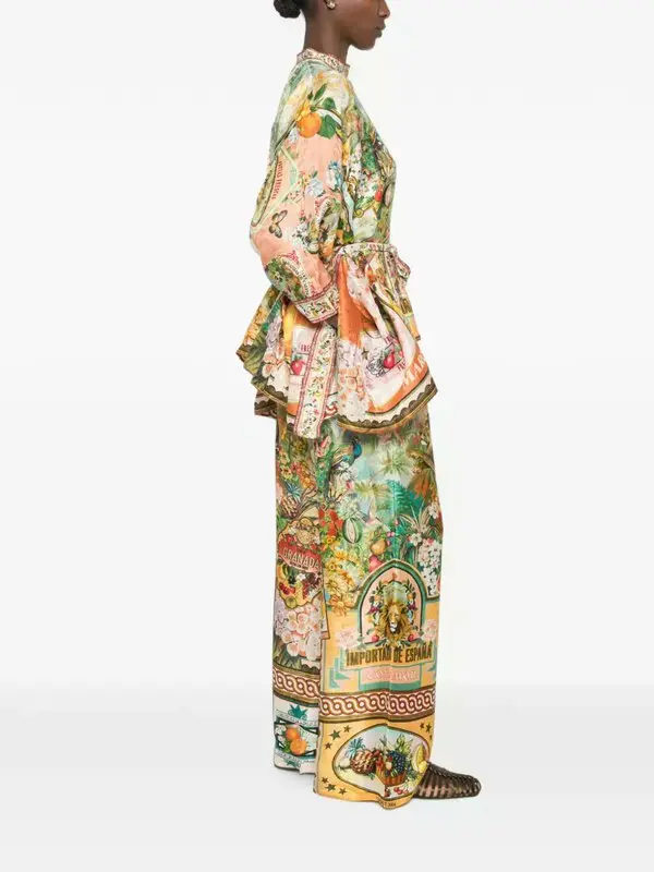 Camilla Graphic-print Belted Shirt