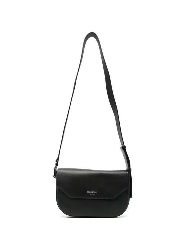 Emporio Armani Leather Crossbody Bag - Black