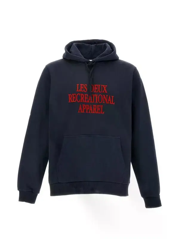 LES DEUX Logo-print Drawstring Hoodie