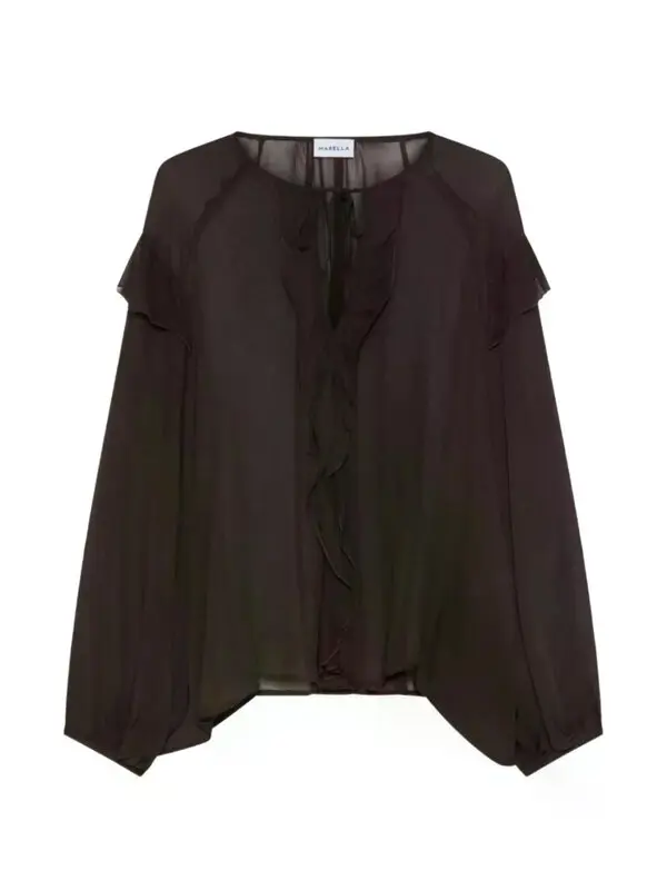 Marella Ruffled Long-sleeves Blouse