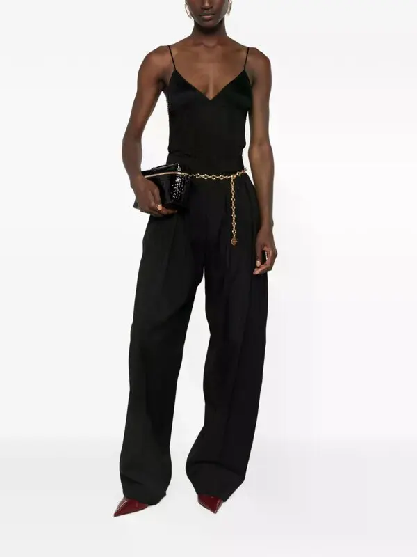 Saint Laurent V-neck Chain-link Top