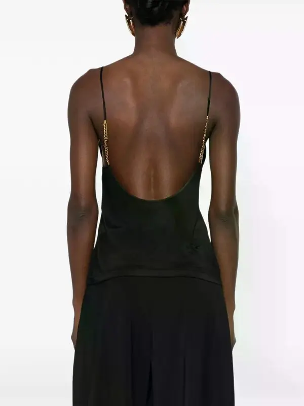 Saint Laurent Spaghetti Strap Top - Black
