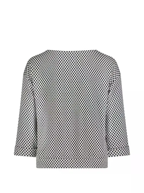 BETTY BARCLAY Geometric Pattern Boat-neck Sweater