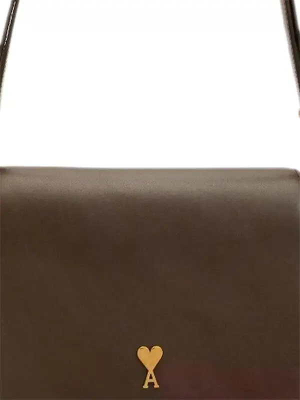 AMI Paris De Coeur Leather Shoulder Bag