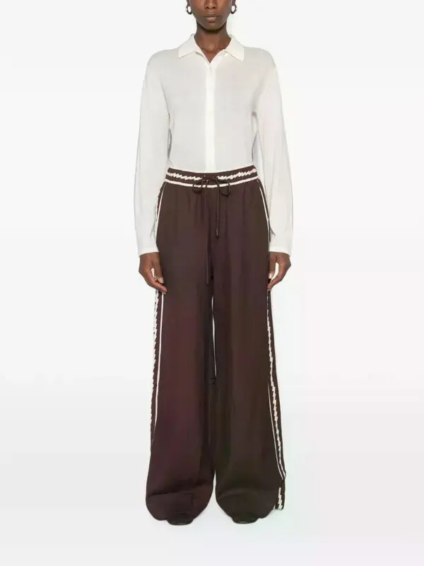 ALEMAIS Lori Side-stripe Drawstring Palazzo Pants