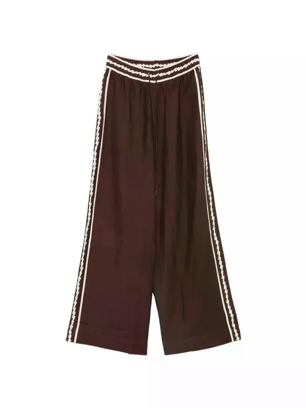 ALEMAIS Lori Side-stripe Drawstring Palazzo Pants