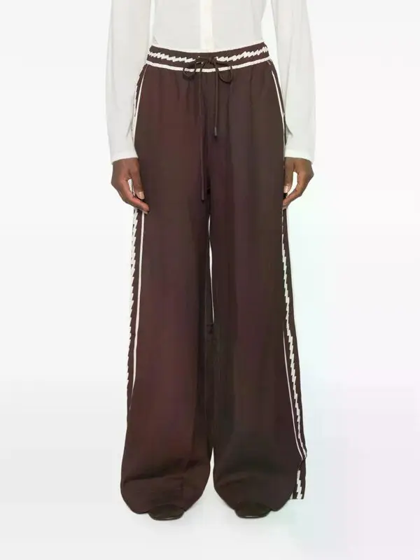 ALEMAIS Lori Side-stripe Drawstring Palazzo Pants