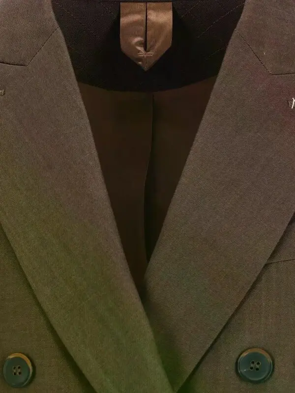 Max Mara Double-breasted Wool Gabardine Blazer Tobacco
