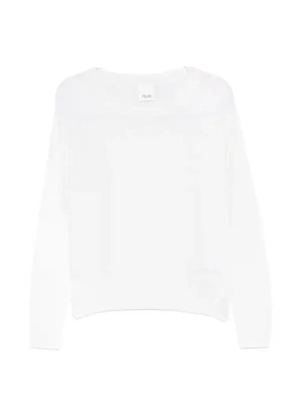 ALLUDE Fine-knit Drop-shoulder Sweater - Neutrals