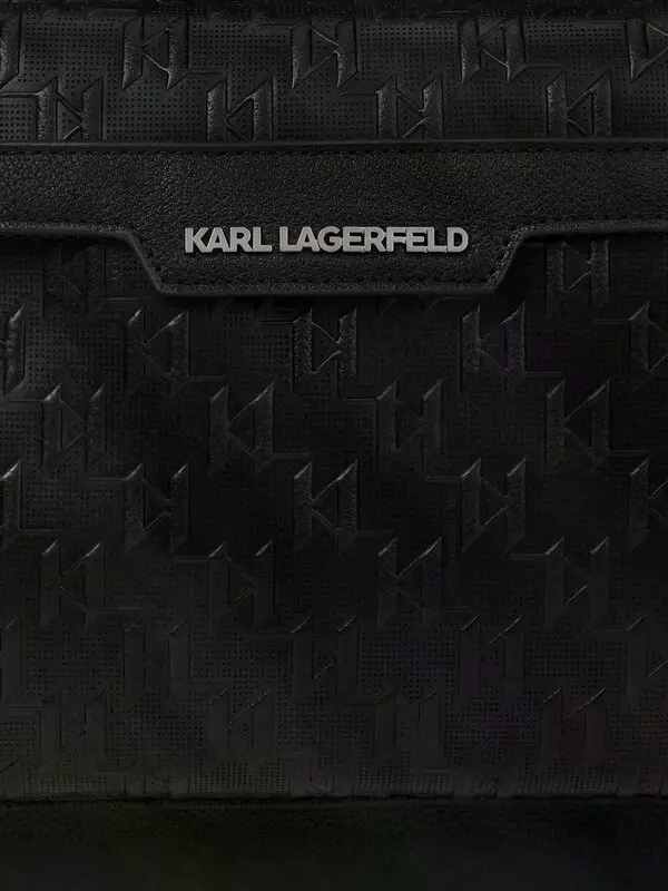Karl Lagerfeld Monogram Perforated Backpack