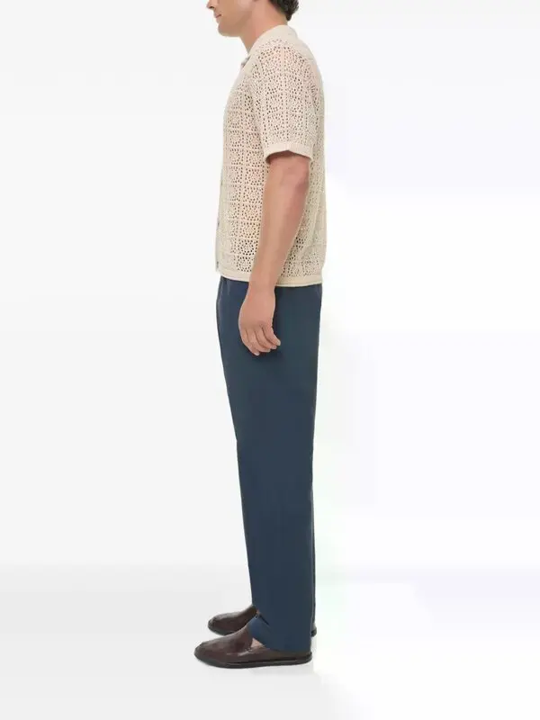 Simkhai Billy Crochet-knit Shirt
