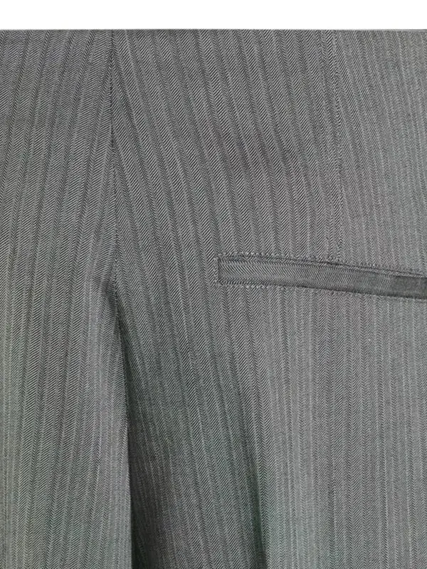Alberta Ferretti Herringbone-pattern Pleated Trousers